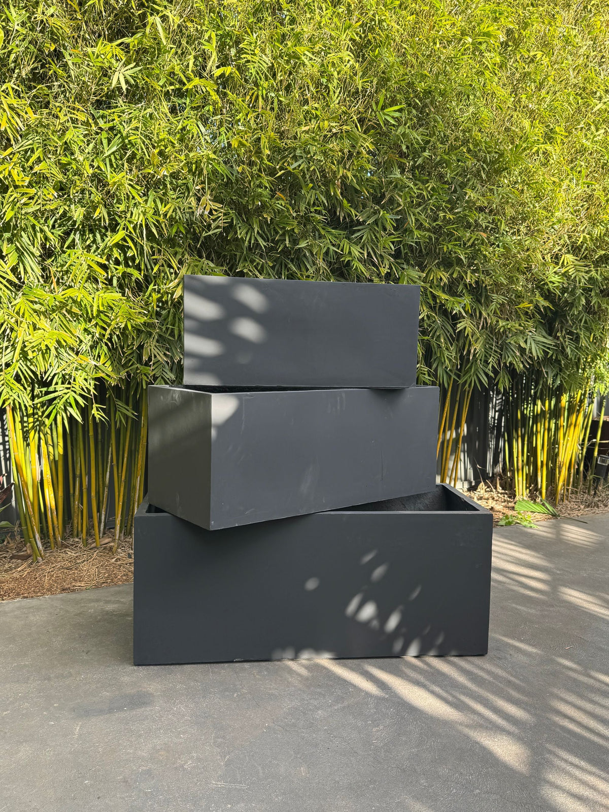 LT Series Rectangular Planter Trough – Black – Pebble and Pot Co